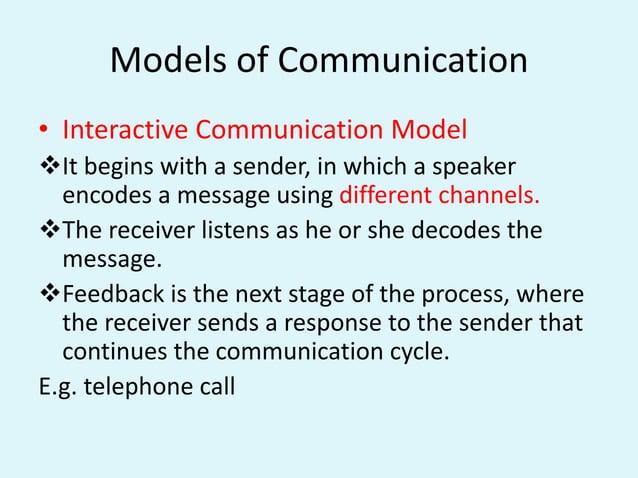 Communication model | PPTX