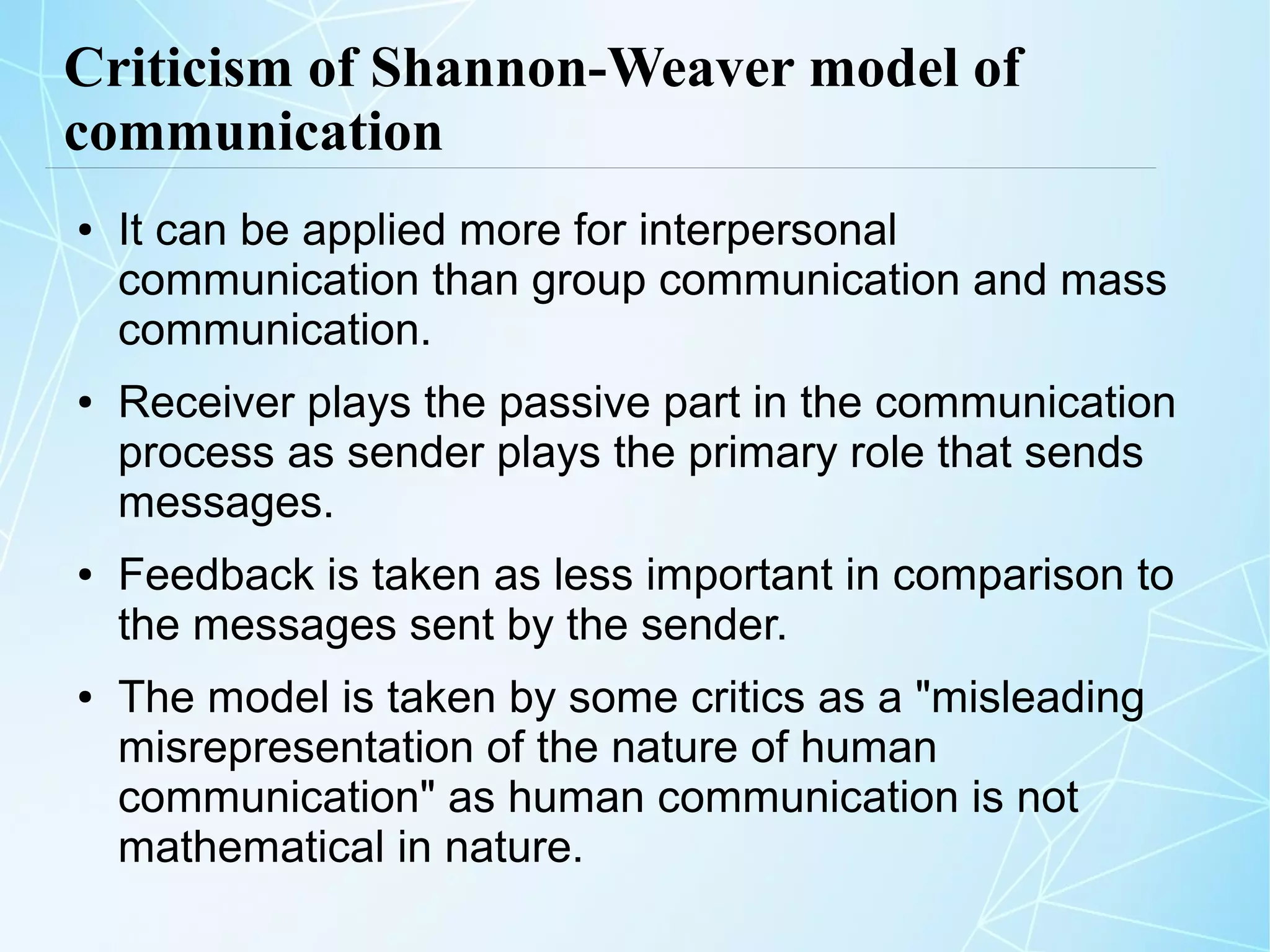 Communication Model Of Aristotle, Lasswell And shannon Weaver | ODP