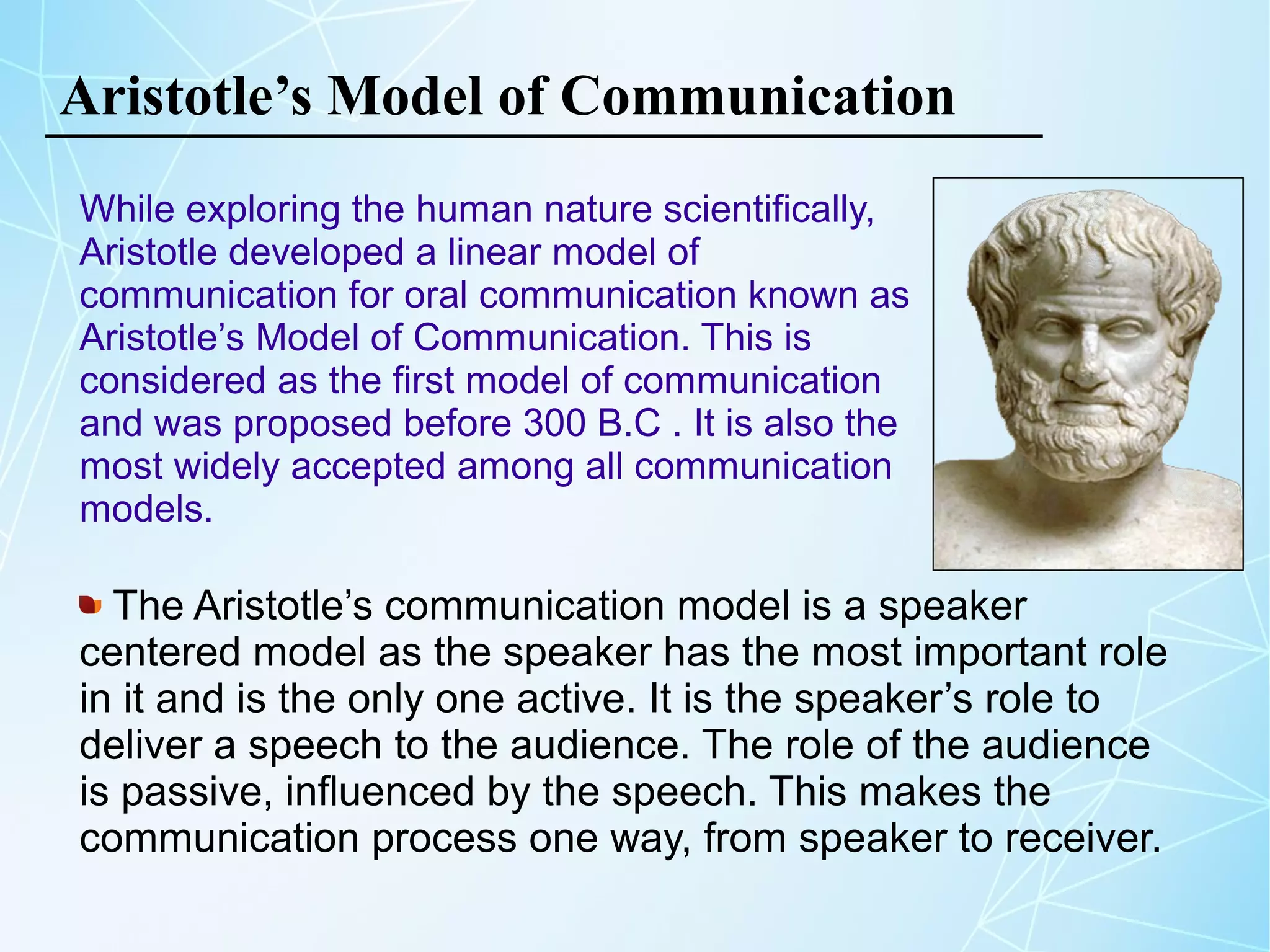Communication Model Of Aristotle, Lasswell And shannon Weaver | ODP