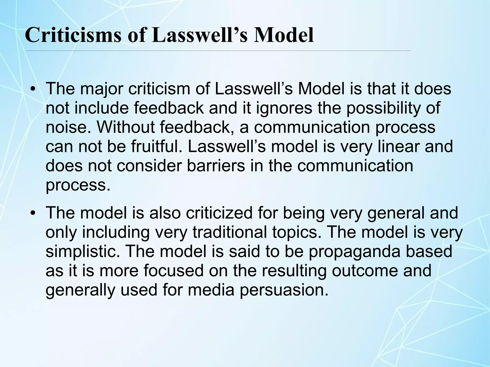 Communication Model Of Aristotle, Lasswell And shannon Weaver | ODP
