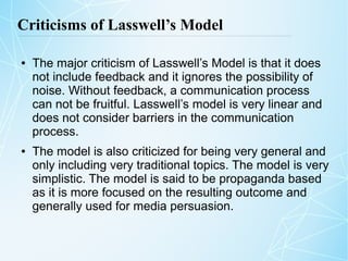 Communication Model Of Aristotle, Lasswell And shannon Weaver | ODP
