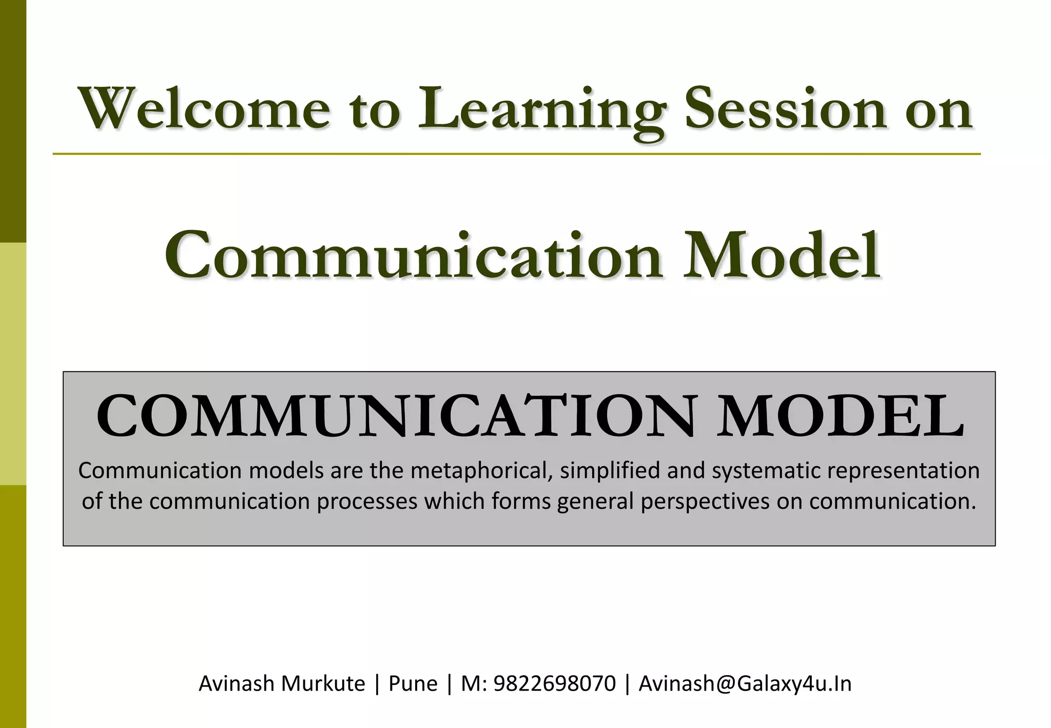 Learn Communication Models | PPT