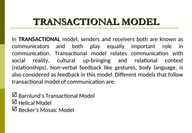 Business Communication Models for effective ness | PPT