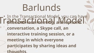Communication Models. oral communication. | PPTX