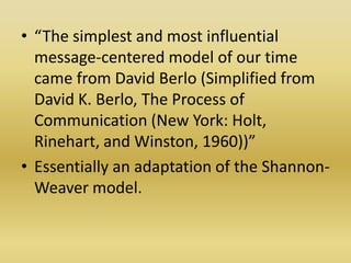 Communication models | PPTX