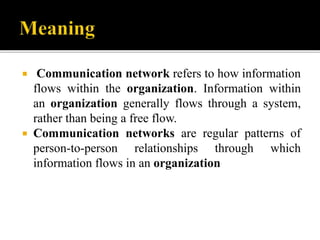 Communication network of the organisation | PPTX