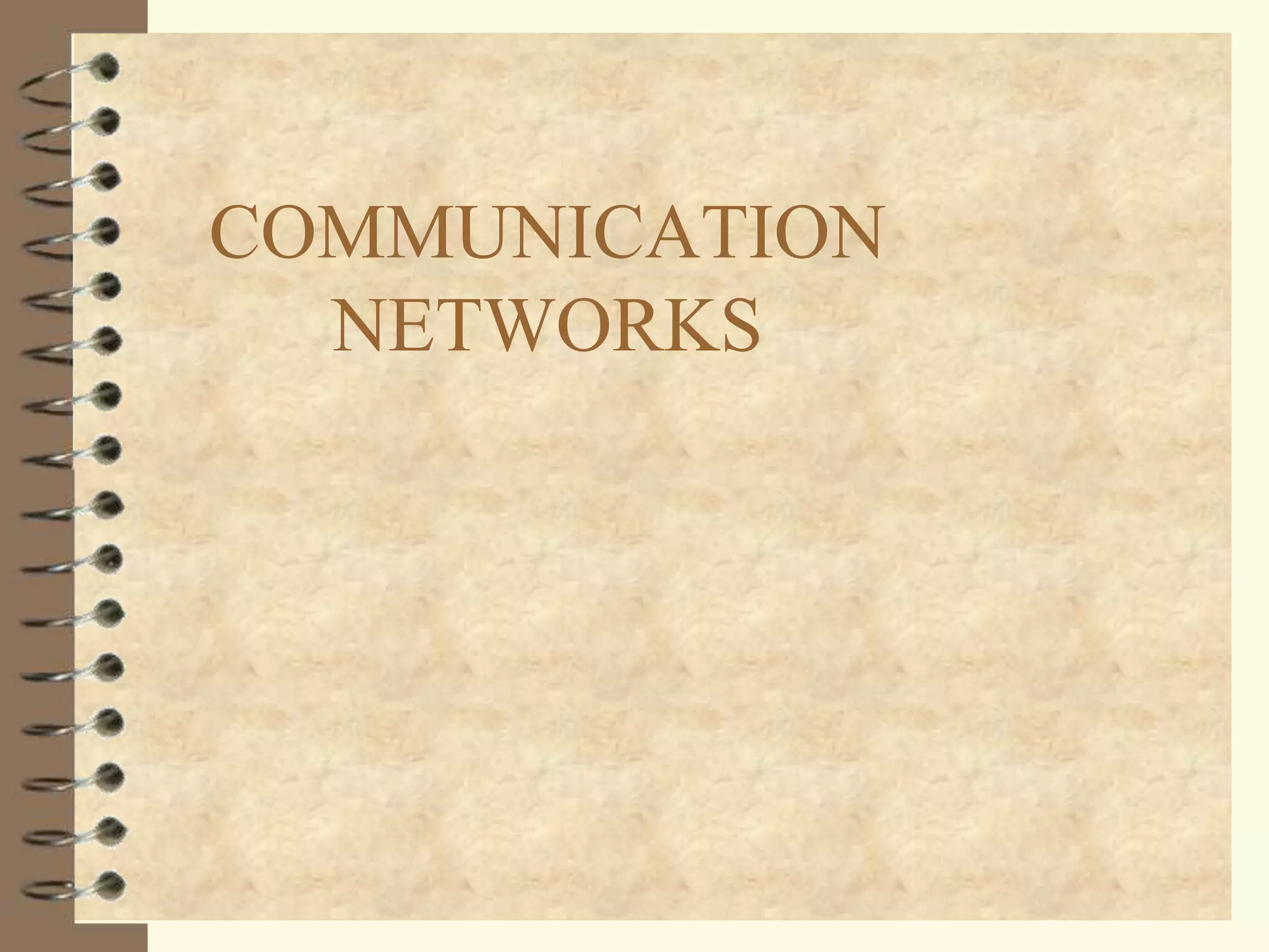 Communication networks | PPTX | Computer Networking | Computing