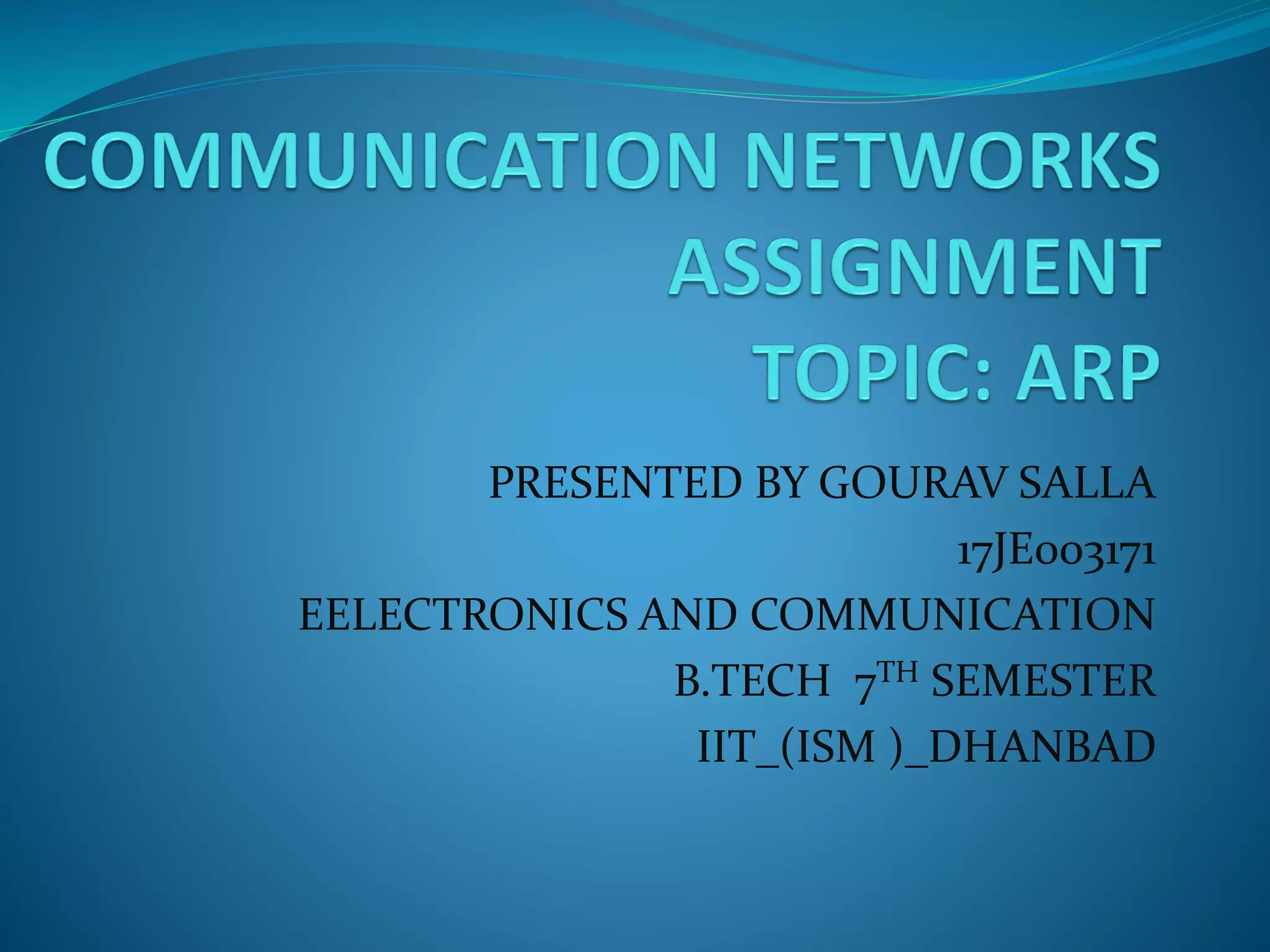 Communication networks_ARP | PPT