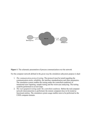 Communication network simulation on the unix system trough use of the remote procedure calls iti ...