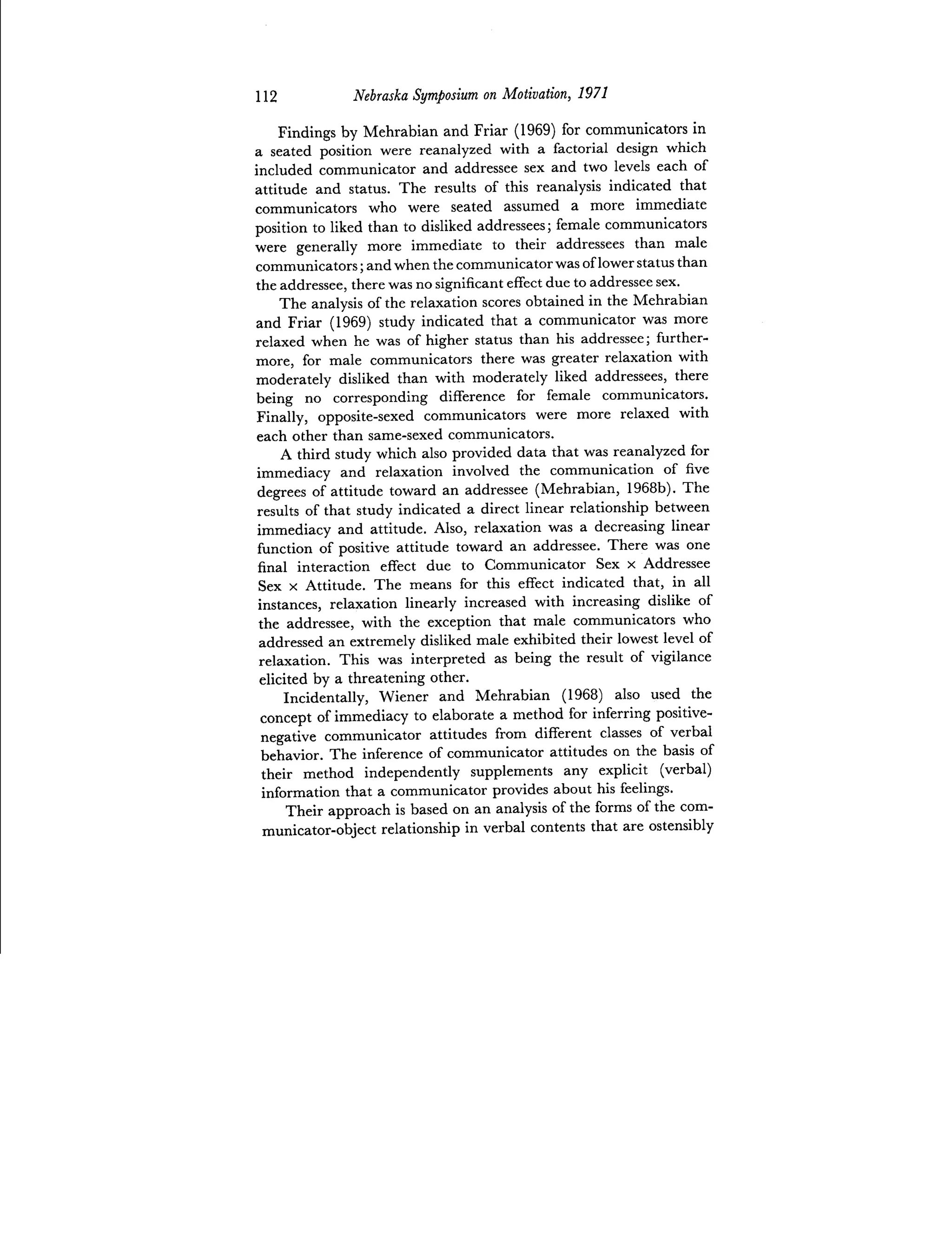 Mehrabian Communication - Nonverbal Communication a. mehrabian paper | PDF