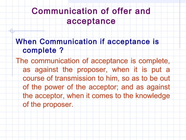 Communication of offer_and_acceptance | PPT | Law