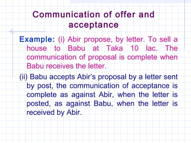 Communication of offer_and_acceptance | PPT | Law