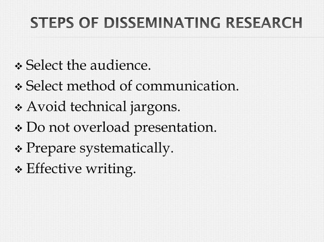 Communication of research findings | PDF | Education