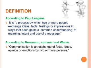 Communication & organizational behavior | PPTX