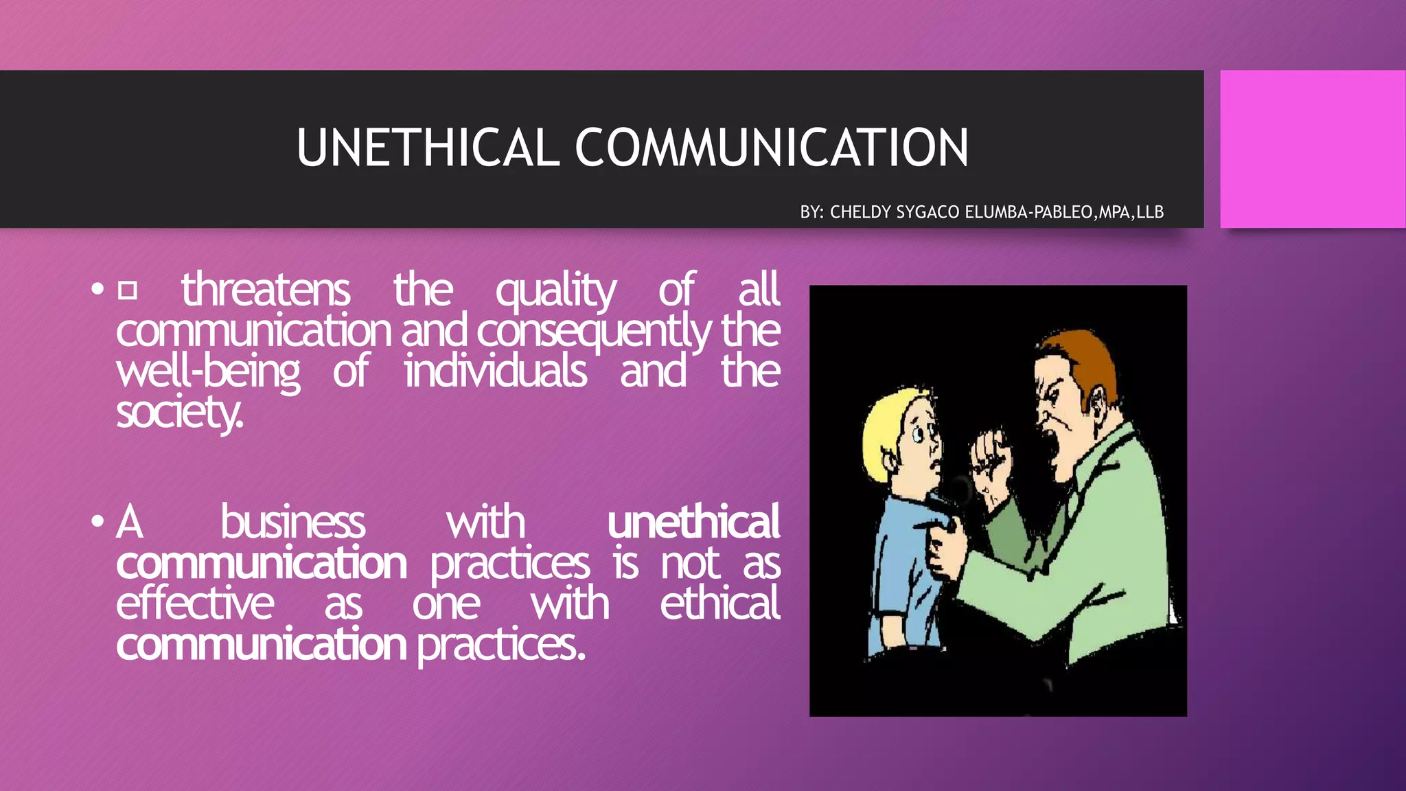 Communication & organizational ethics | PPTX