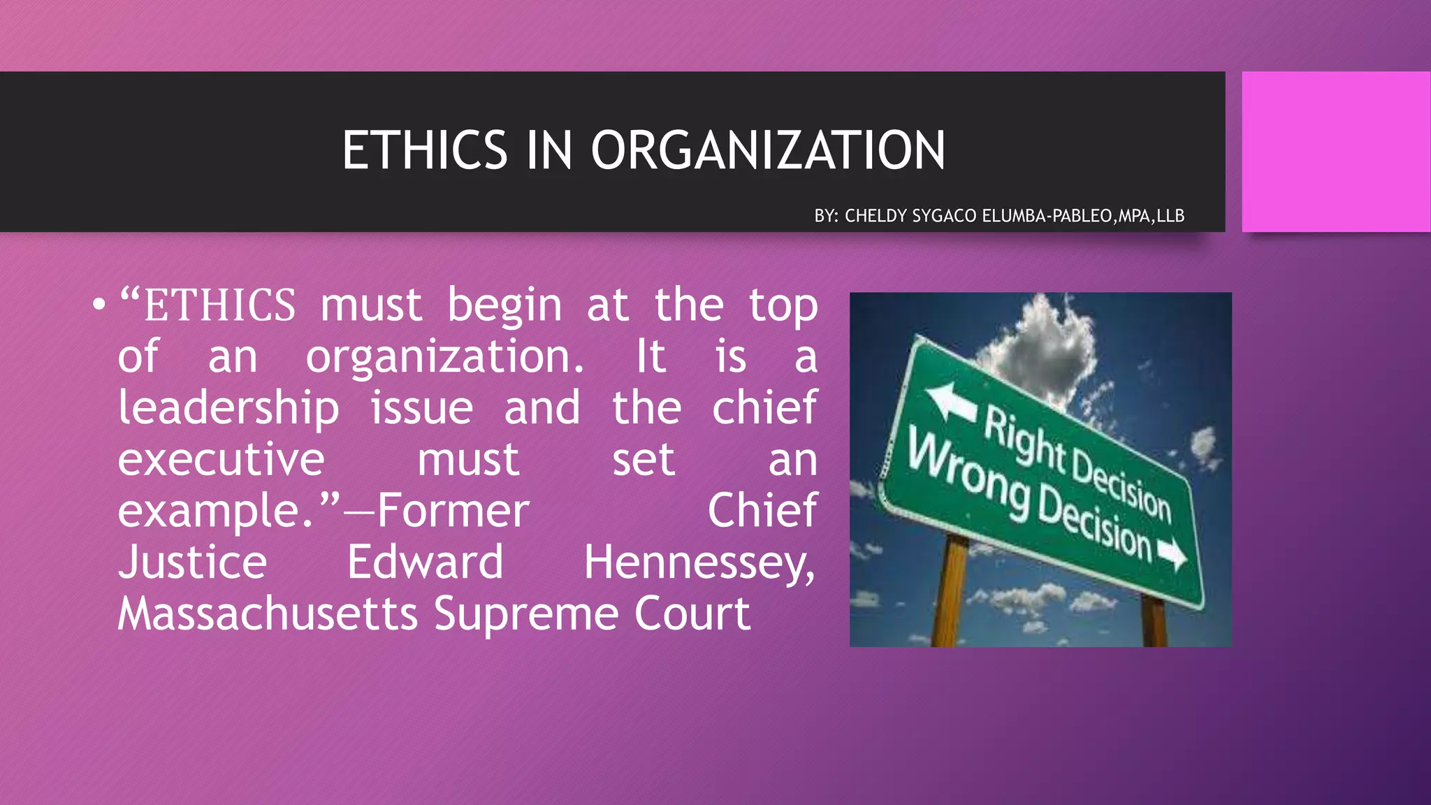 Communication & organizational ethics | PPTX