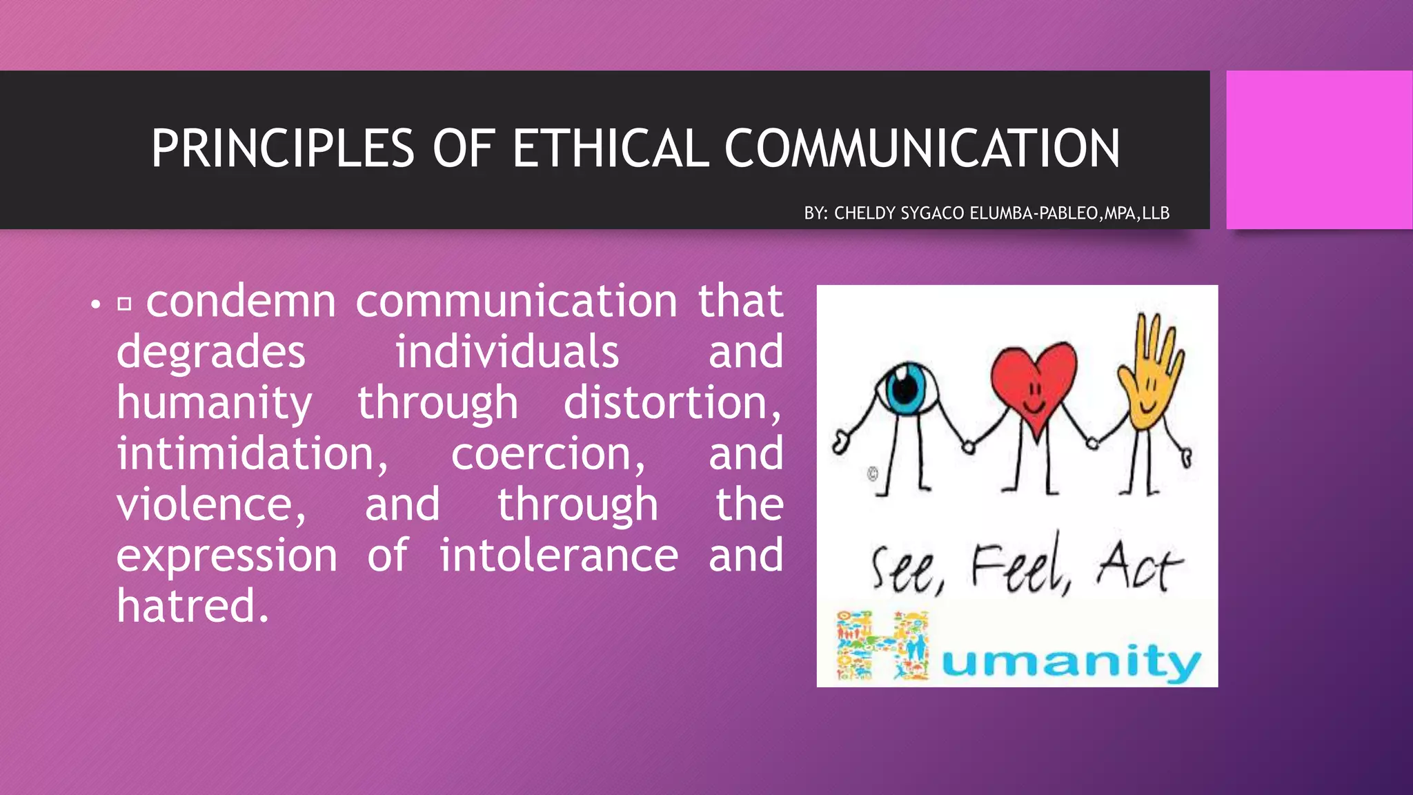 Communication & organizational ethics | PPTX