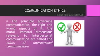 Communication & organizational ethics | PPTX