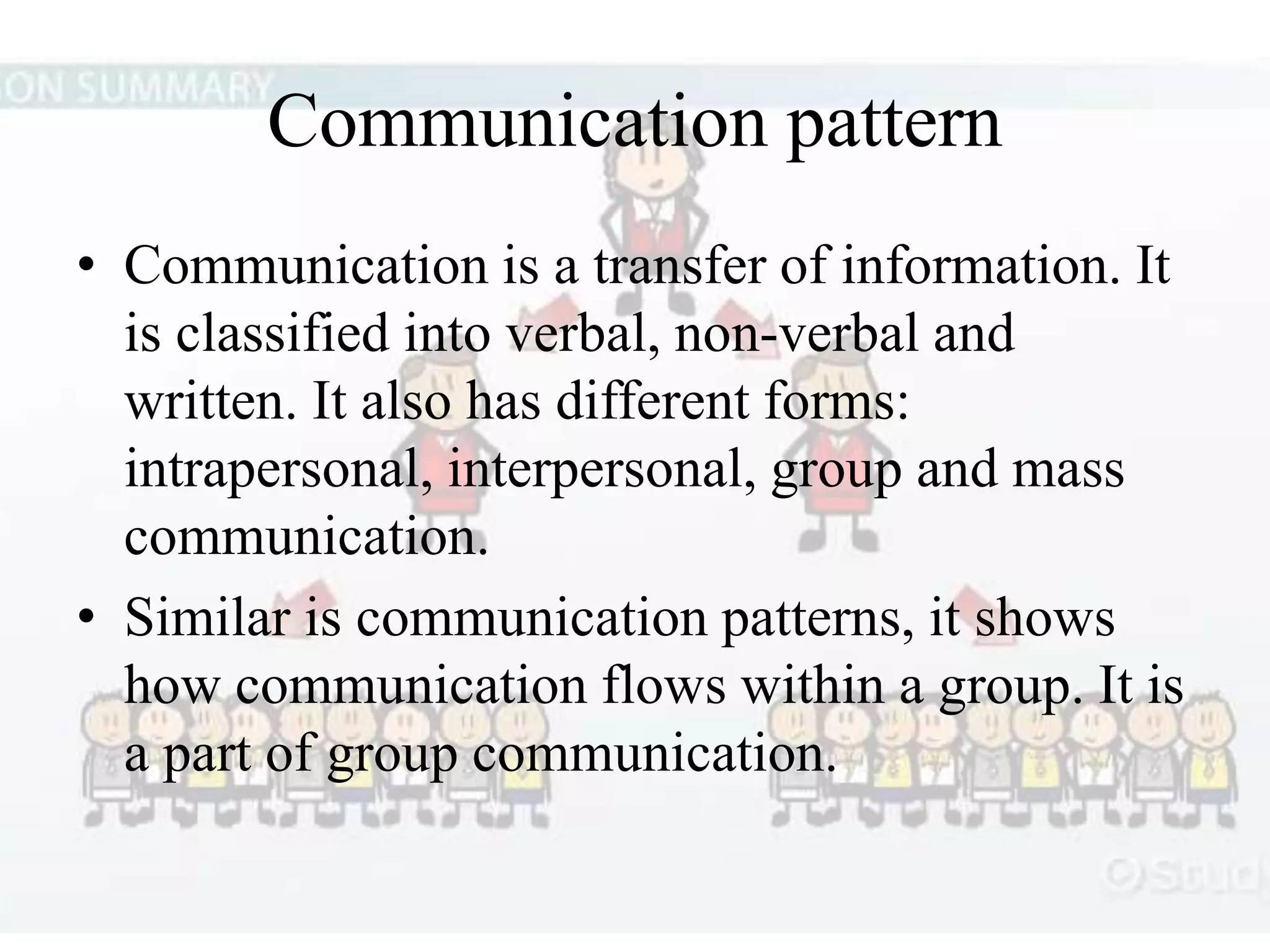 Communication patterns in organizations | PPTX