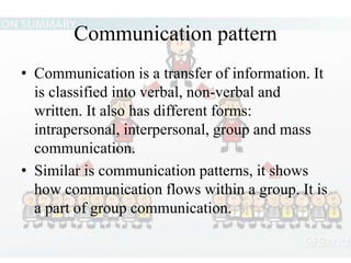 Communication patterns in organizations | PPTX