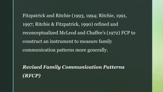COMMUNICATION PATTERNS WITHIN THE FAMILIES | PDF