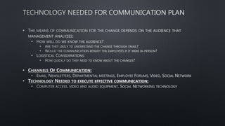 Organizational Change Communication Plan | PPT