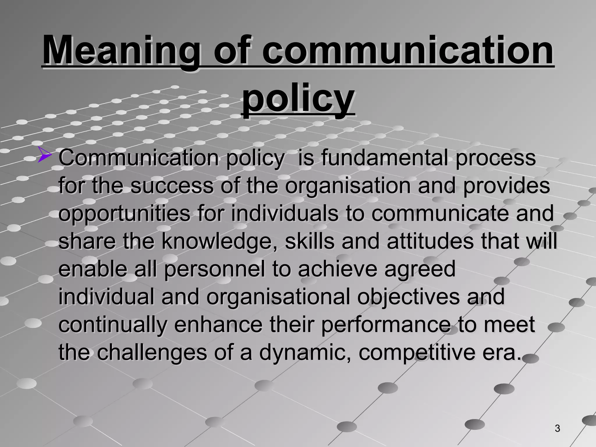 Communication policy and ethical dimension | PPT
