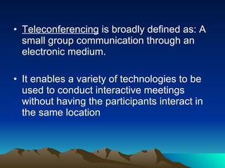 Teleconferencing | PPT