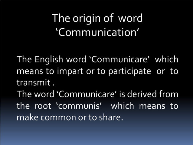UNDERSTANDING THE PROCESS AND CONCEPT OF COMMUNICATION | PPT