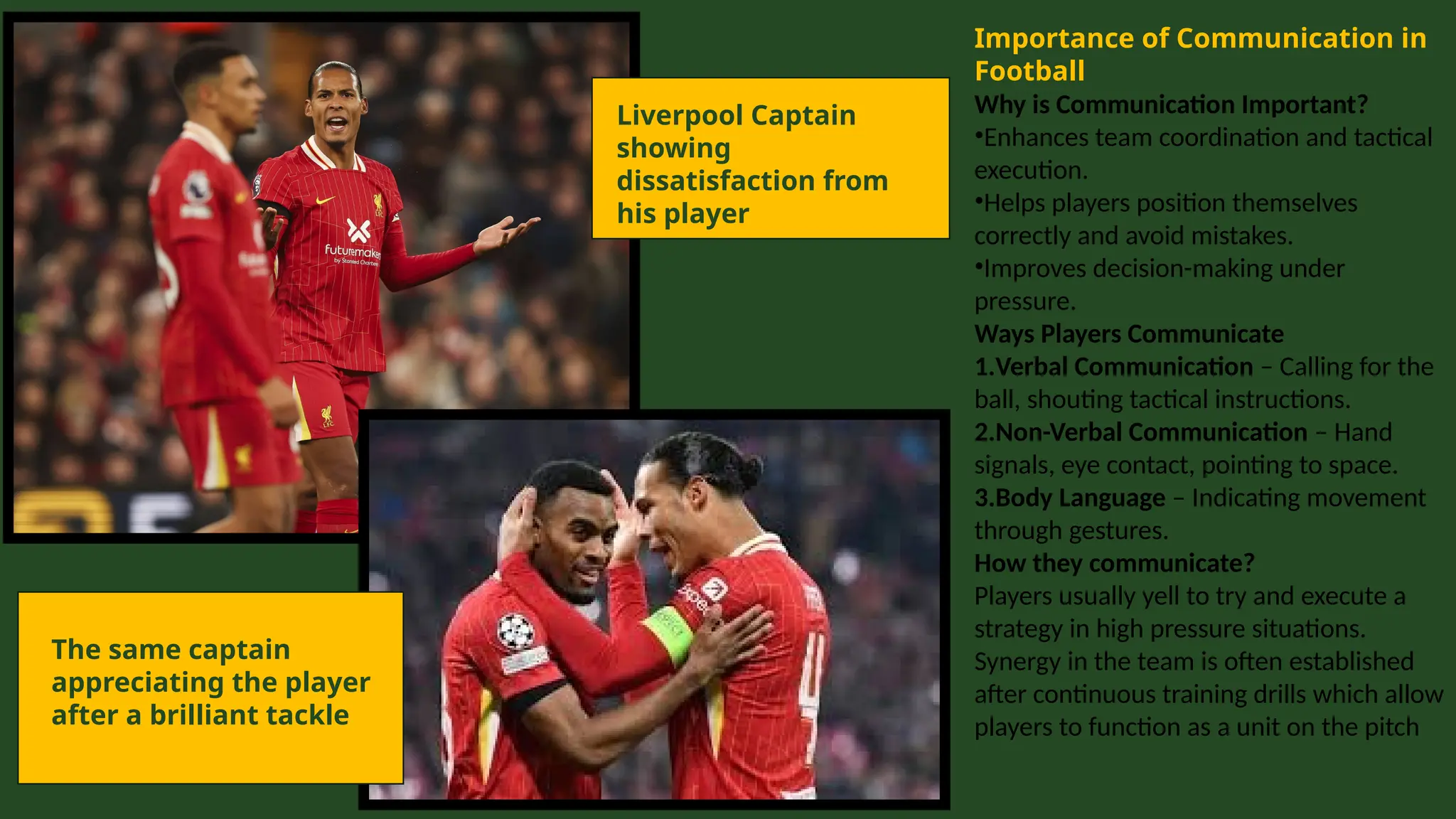 Football and Importance of communication in sports | PPTX