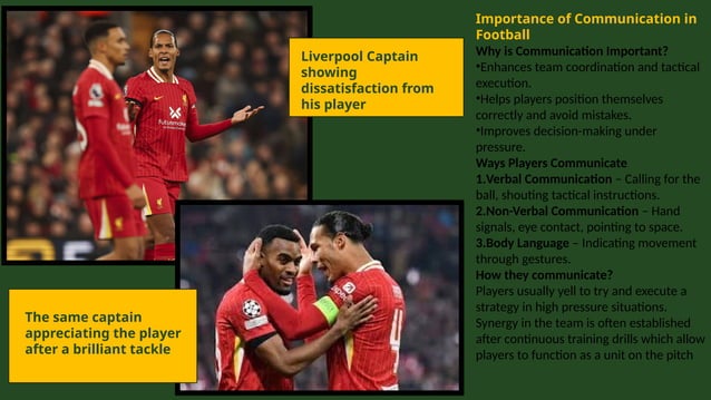 Football and Importance of communication in sports | PPTX