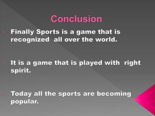 various sports events | PPTX