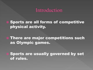 various sports events | PPTX