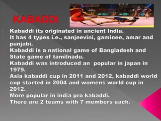 various sports events | PPTX