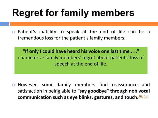 Communication with ICU patients: Knowing their needs | PPTX