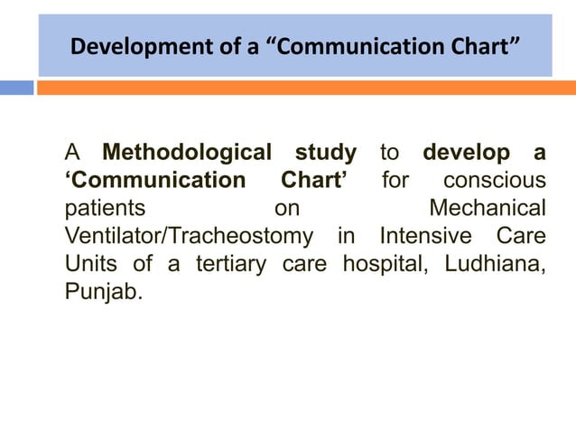 Communication with ICU patients: Knowing their needs | PPTX