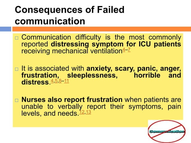Communication with ICU patients: Knowing their needs | PPTX