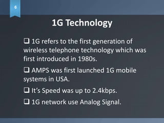 Evolution of Mobile Network Technology | PPTX