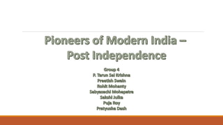 Pioneers of Modern India | Communication Project | PPTX