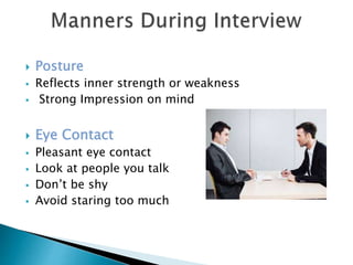 Ettiquetes During Interview Presentation | PPTX