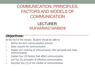 Communication Principles1.pptx And their implications in Education | PPT