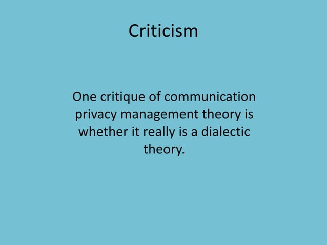 Communication privacy management theory_day | PPTX