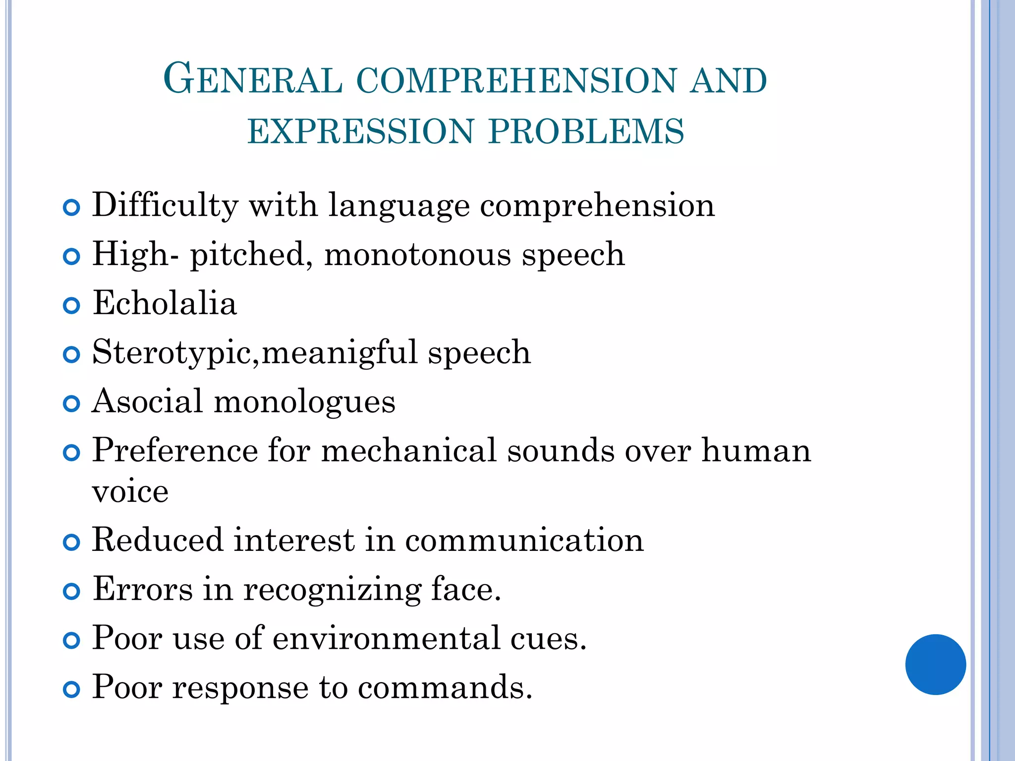 Communication problems and intervention for children with autism | PDF
