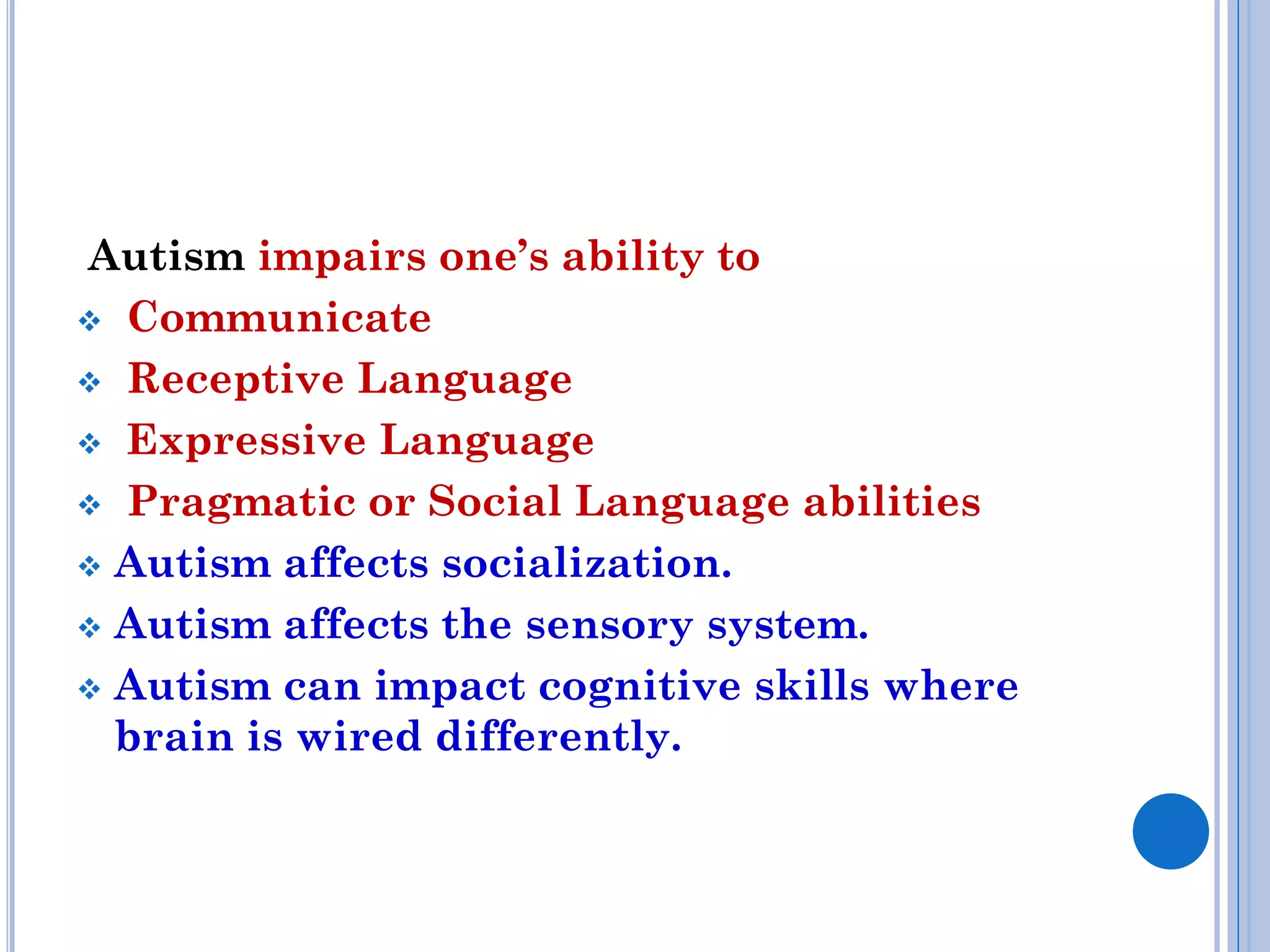 Communication problems and intervention for children with autism | PDF