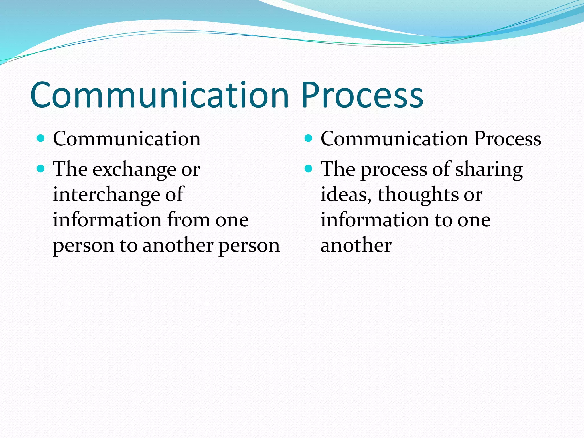 Communication process | PPTX