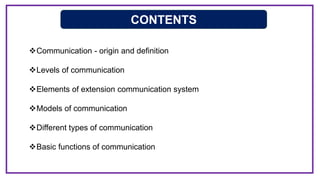 Comprehensive Guide to Communication: Elements, Functions, Levels ...