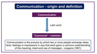 Comprehensive Guide to Communication: Elements, Functions, Levels ...