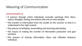 Communication Process in English Language | PPTX