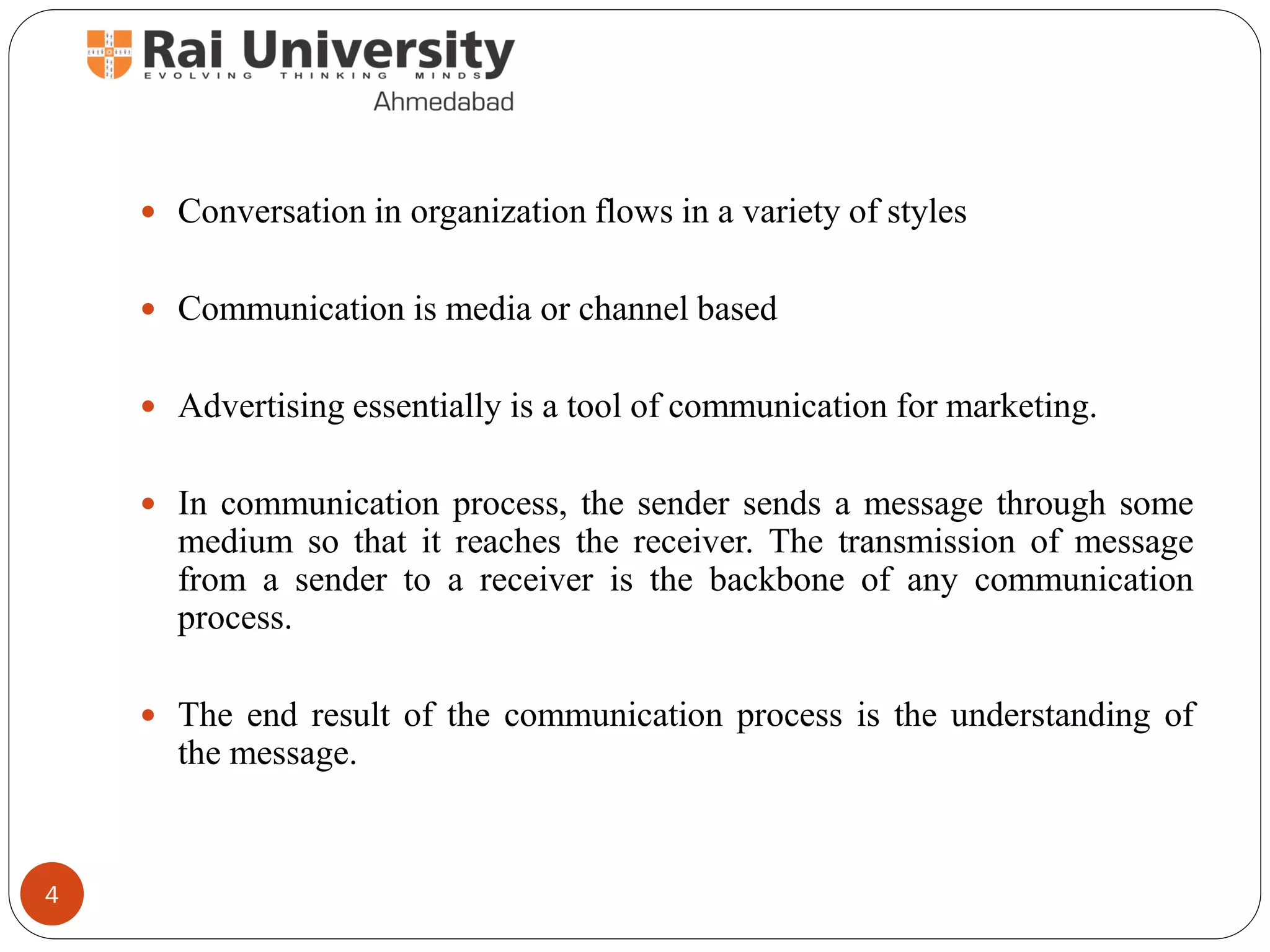 Communication process and its models - Basics of advertising | PDF ...