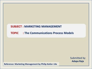 Communication Process Models | PPTX